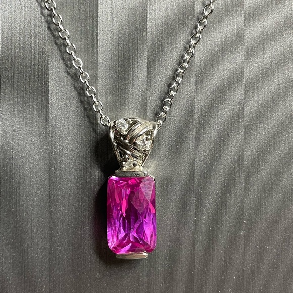 Ross-Simons | Jewelry | Ross Simons Cushion Cut Pink Sapphire Pendant ...